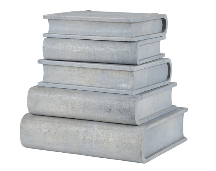 A Shagreen Veneered "Stack of Books" Side Table, Maitland Smith, 1980s ...